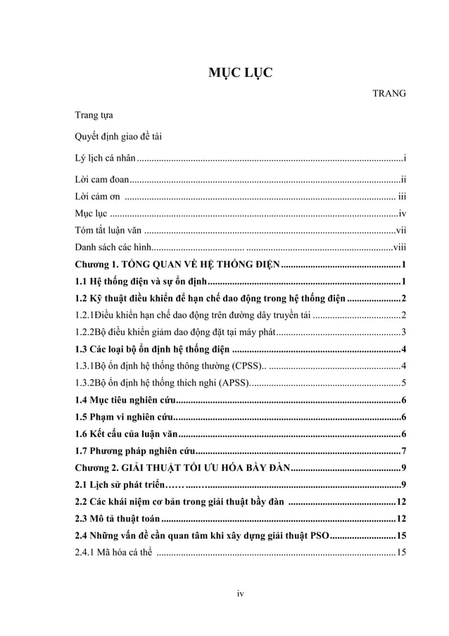 Ứng dụng giải thuật PSO để xác định thông số tối ưu cho bộ PSS | PDF