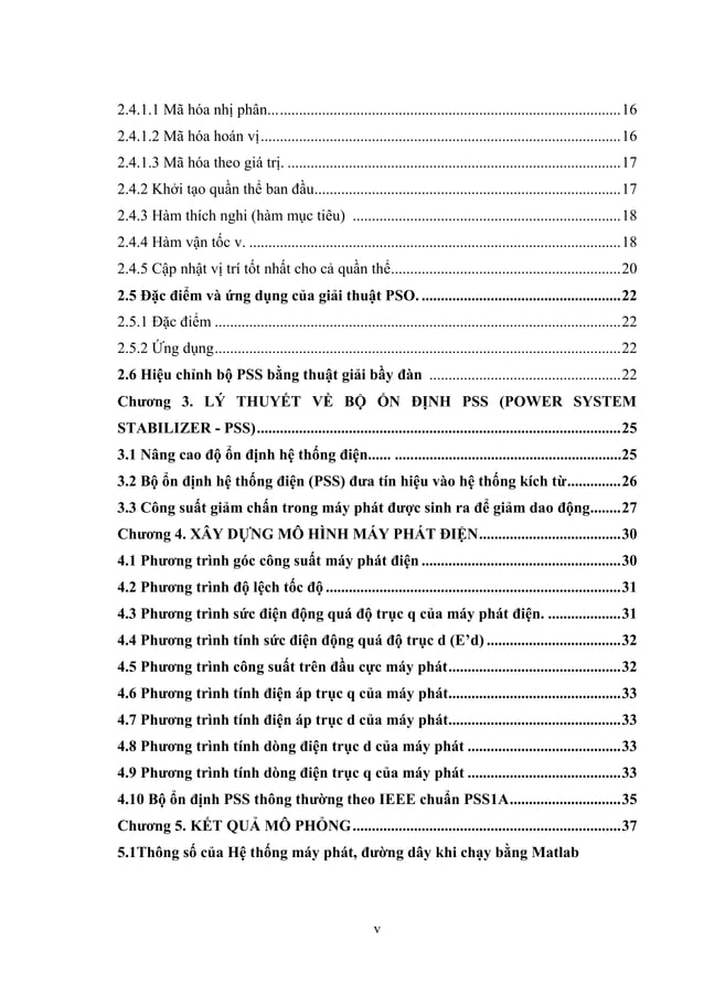 Ứng dụng giải thuật PSO để xác định thông số tối ưu cho bộ PSS | PDF