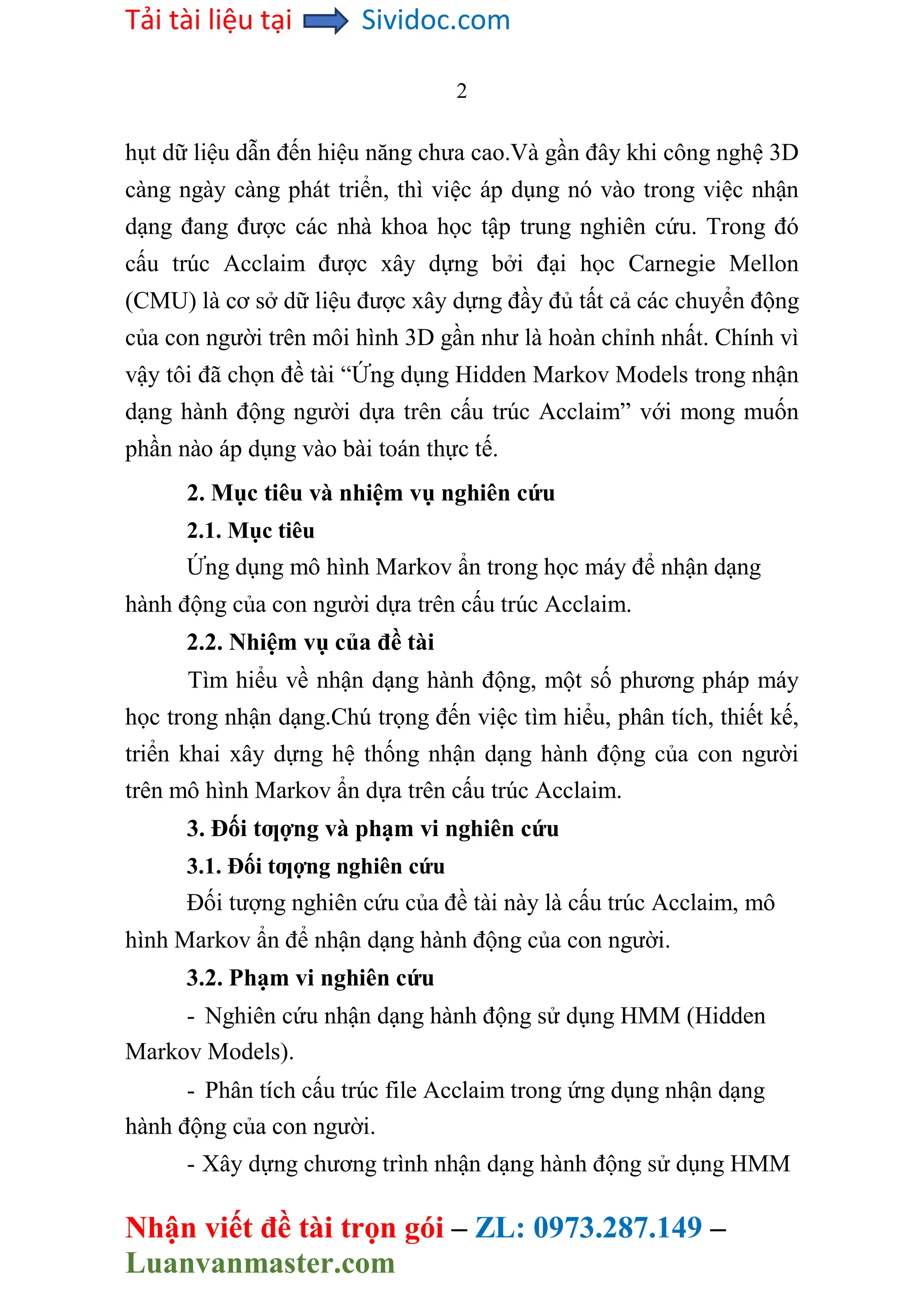 Ứng Dụng Hidden Markov Models Trong Nhận Dạng Hành Động Con Người Dựa ...