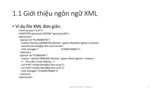 ứNg dụng xml | PPT
