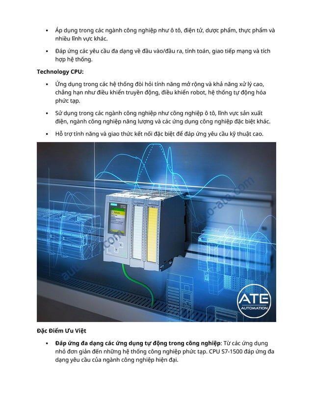 Ứng Dụng PLC Siemens S7-1500 Trong Công Nghiệp | PDF