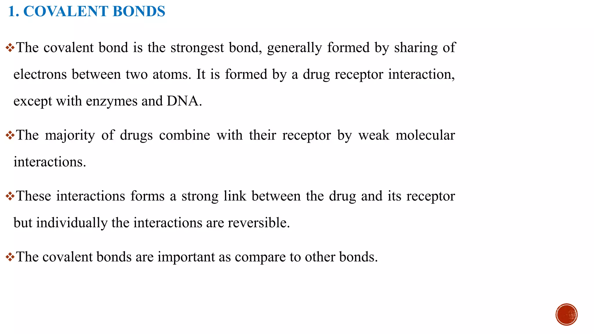 Drug Receptor Binding Forces | PPTX