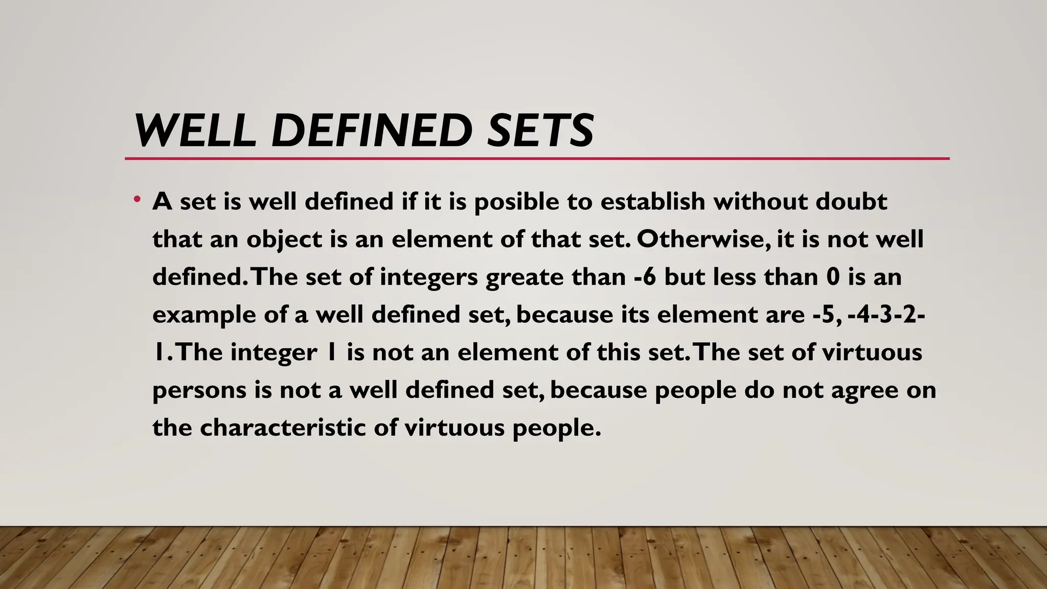 Interval Notation To Define Sets, Well Defined Sets, Empty Set | PPTX