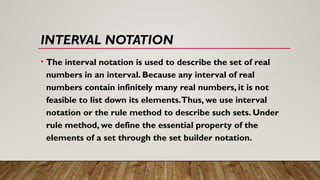 Interval Notation To Define Sets, Well Defined Sets, Empty Set | PPTX