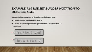 Interval Notation To Define Sets, Well Defined Sets, Empty Set | PPTX