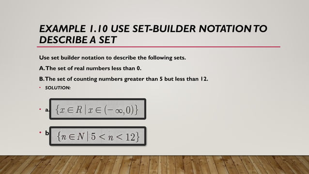 Interval Notation To Define Sets, Well Defined Sets, Empty Set | PPTX