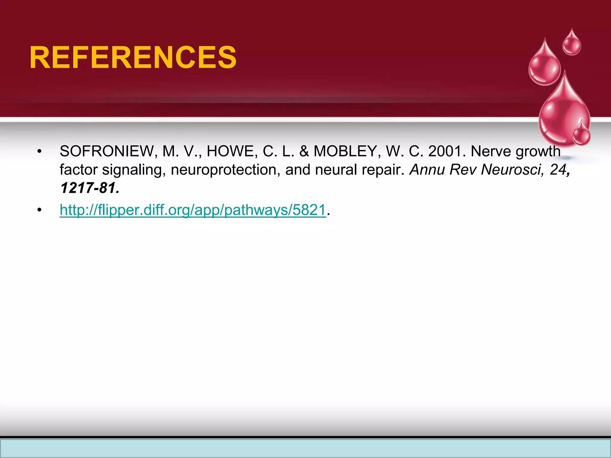 Nerve growth factor (NGF) Signalling pathways. | PPTX