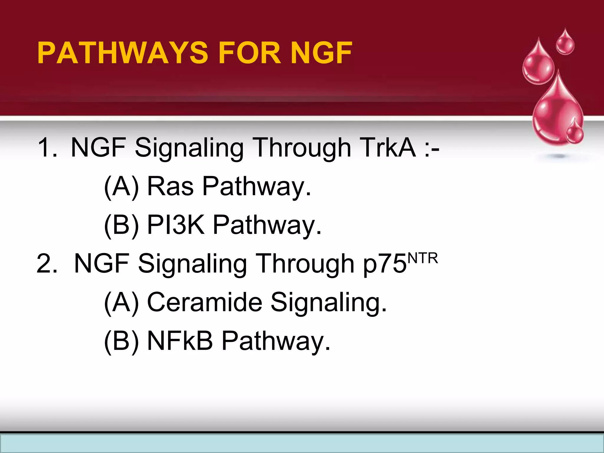Nerve growth factor (NGF) Signalling pathways. | PPTX