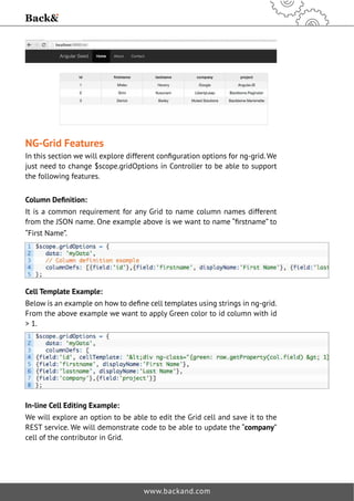 Part 1: ng-grid and a Simple REST API | PDF