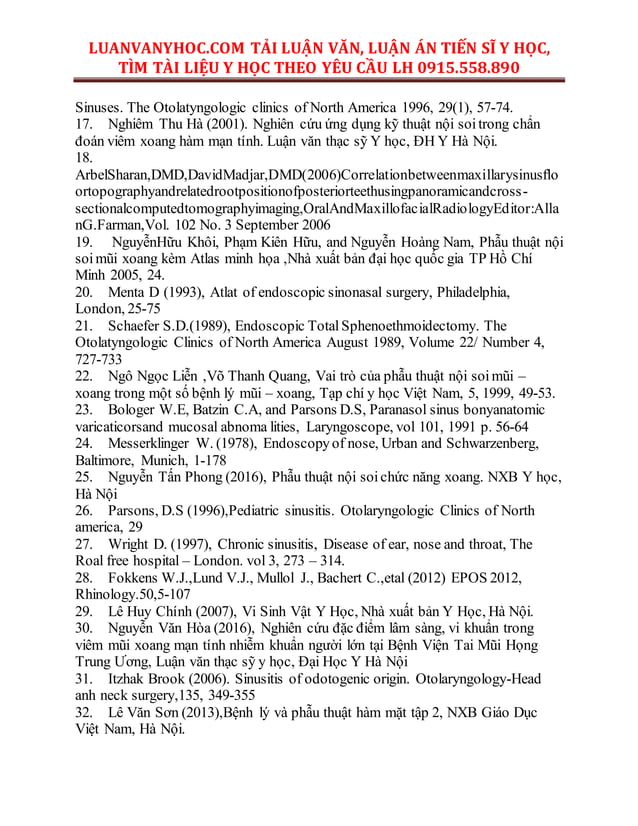 Nghien cuu dac diem lam sang, can lam sang cua viem xoang ham mot ben | PDF