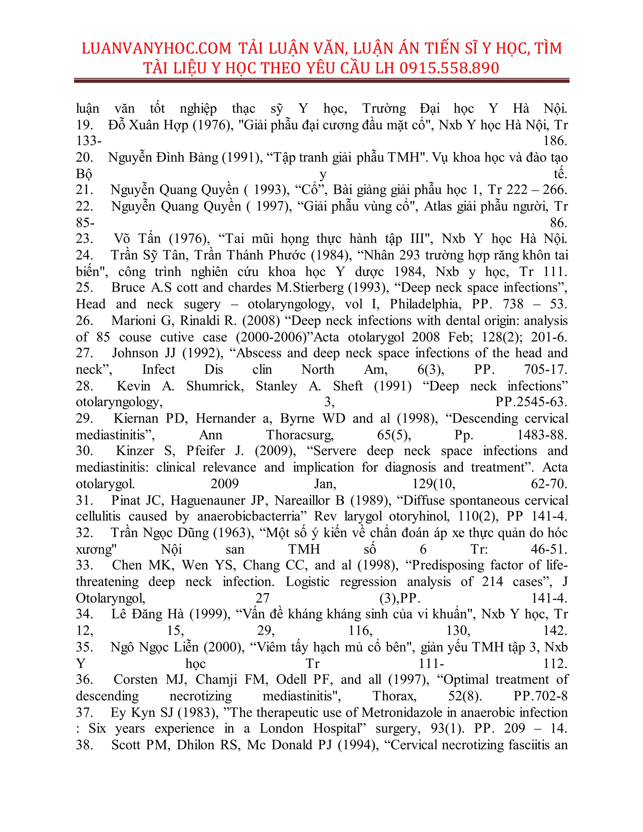 Nghien cuu dac diem lam sang, can lam sang va danh gia ket qua dieu tri nhiem trung co sau | PDF