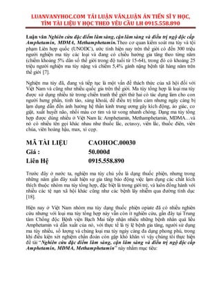 Nghien cuu dac diem lam sang, can lam sang va dieu tri ngo doc cap amphetamin | DOCX