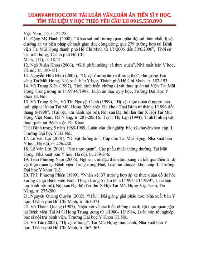 Nghien cuu dac diem lam sang, can lam sang va ket qua dieu tri di vat duong an | DOCX