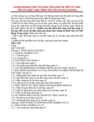 Nghien cuu dac diem lam sang, can lam sang va ket qua dieu tri di vat thuc quan | DOCX