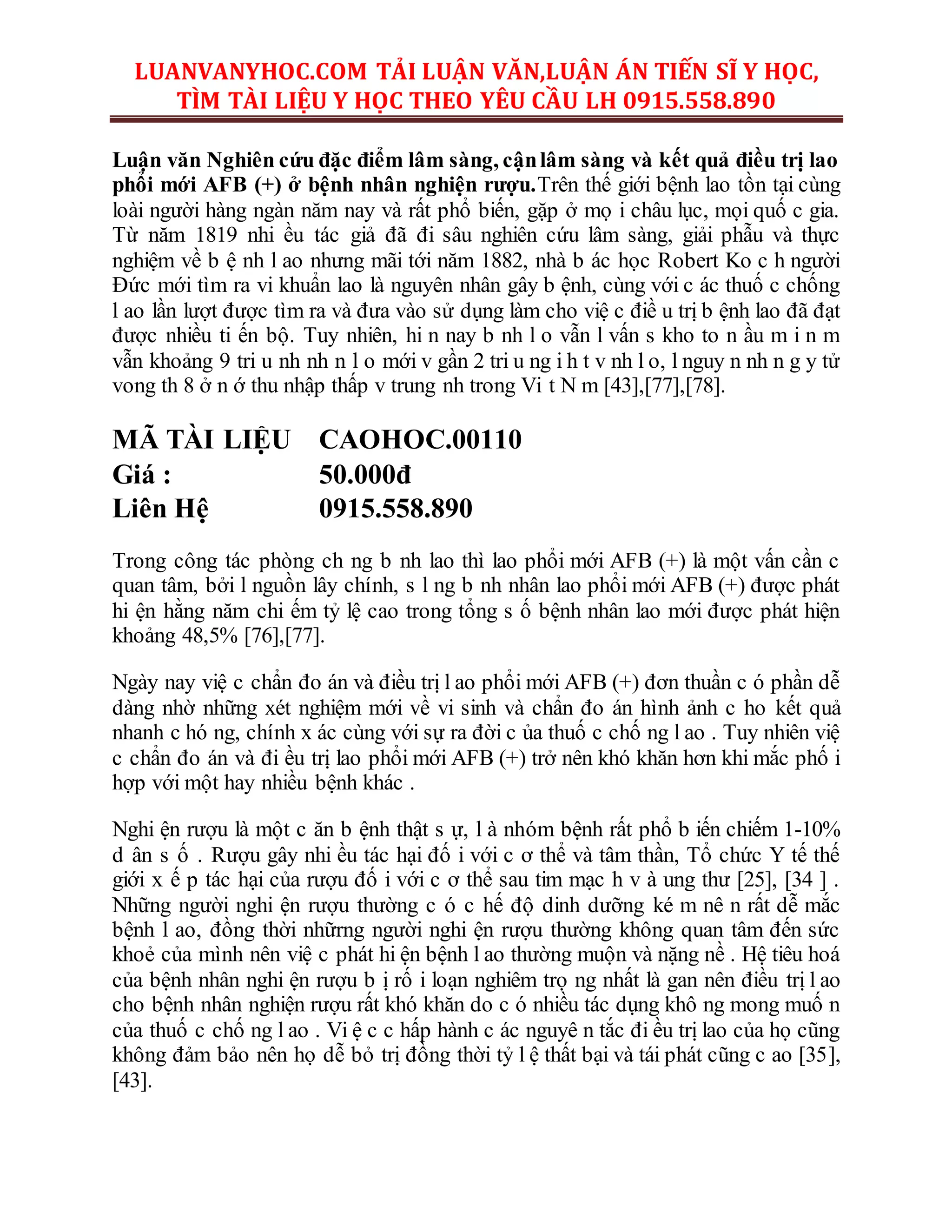 Nghien cuu dac diem lam sang, can lam sang va ket qua dieu tri lao phoi moi afb | PDF | Free ...