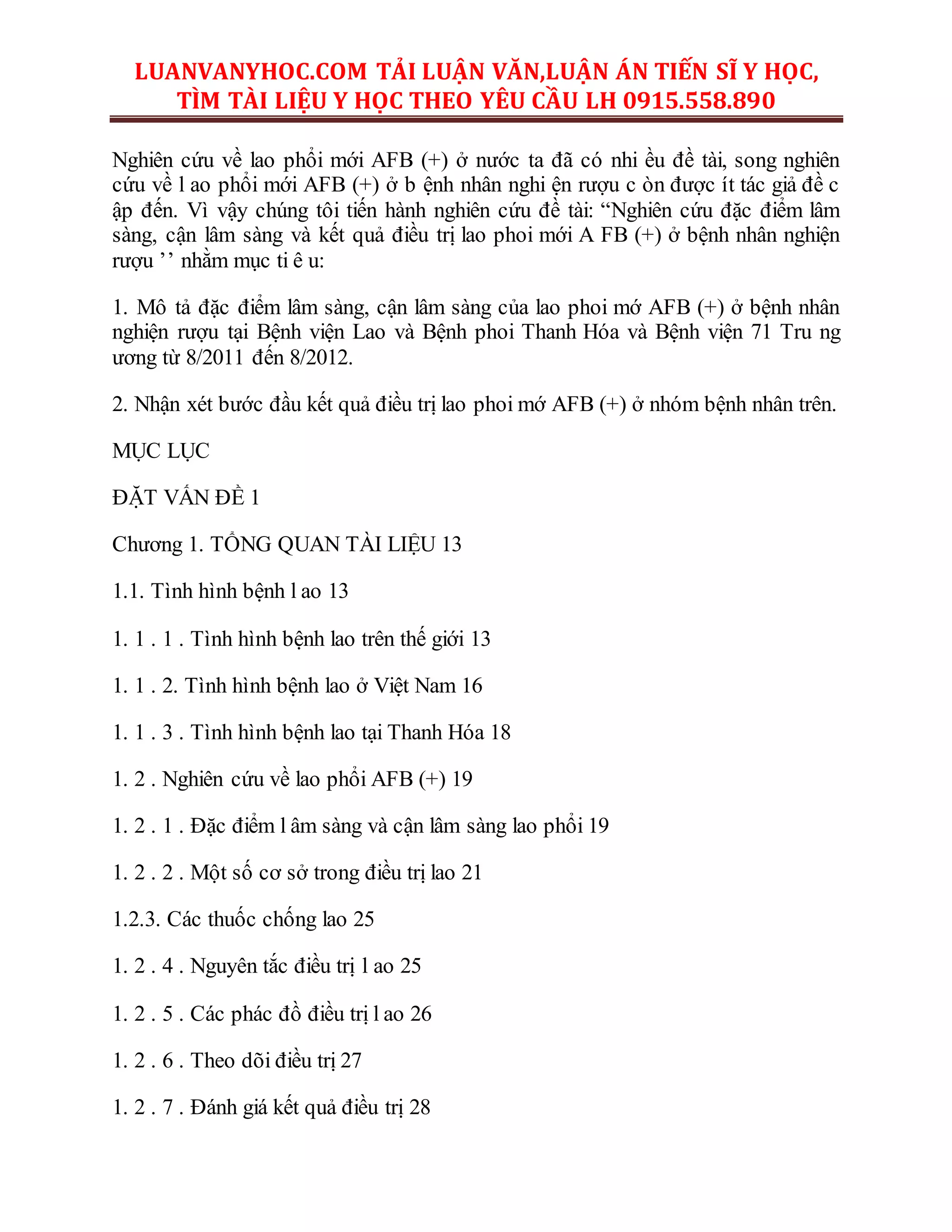 Nghien cuu dac diem lam sang, can lam sang va ket qua dieu tri lao phoi moi afb | PDF