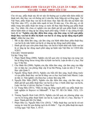 kết quả phẫu thuật thay van hai lá điều trị bệnh van hai lá có tăng áp lực động mạch phổi nặng | PDF