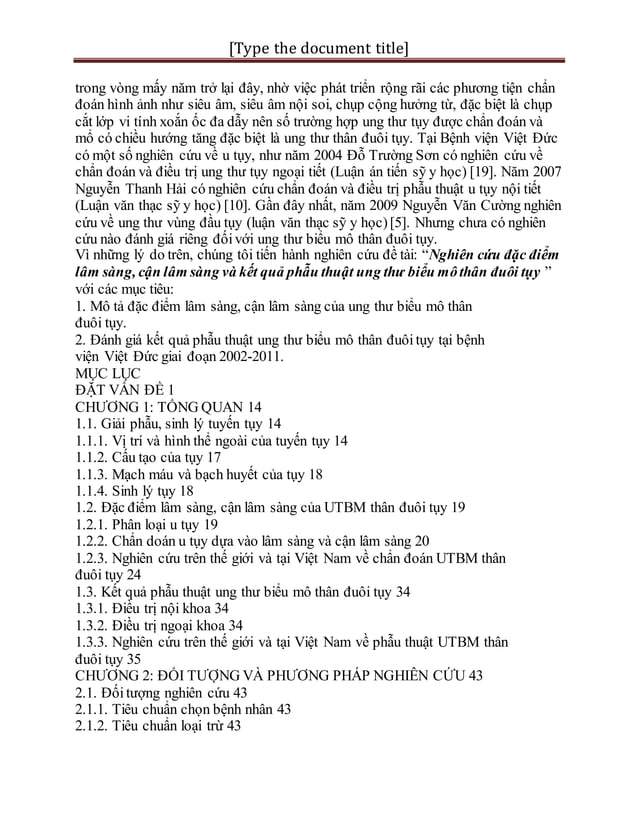 Nghien cuu dac diem lam sang, can lam sang va ket qua phau thuat ung thu bieu mo than duoi tuy | PDF