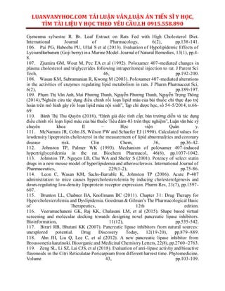 Nghiên cứu độc tính và tác dụng của cao lỏng HVT trên hội chứng rối loạn lipid máu | DOCX