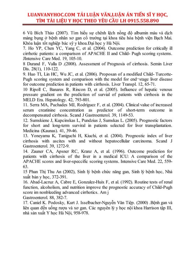 Nghien cuu gia tri cua chi so meldna trong tien luong benh nhan xo gan child pugh c | PDF