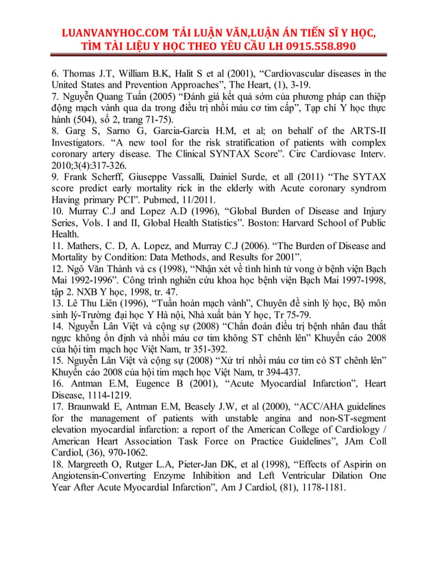 Nghien cuu gia tri thang diem syntax lam sang trong tien luong benh nhan hoi chung dong mach ...