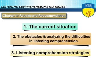 Nghien cuu khoa hoc - Listening Comprehension Strategies | PPTX