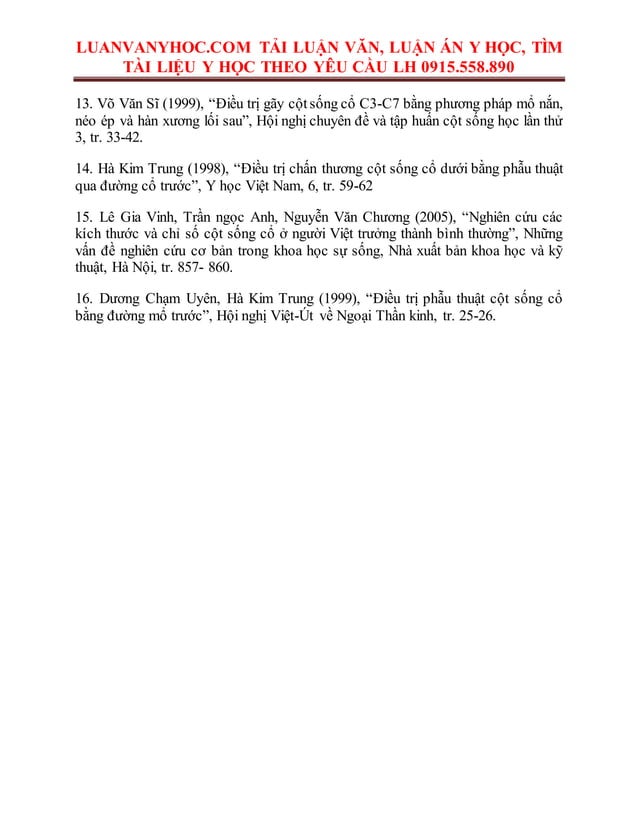 Nghien cuu mot so dac diem giai phau cot song co doan c3 c7, ung dung trong phau thuat cot song ...