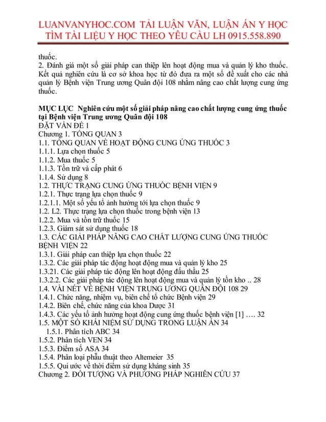 Nghien cuu mot so giai phap nang cao chat luong cung ung thuoc tai benh vien trung uong quan doi ...