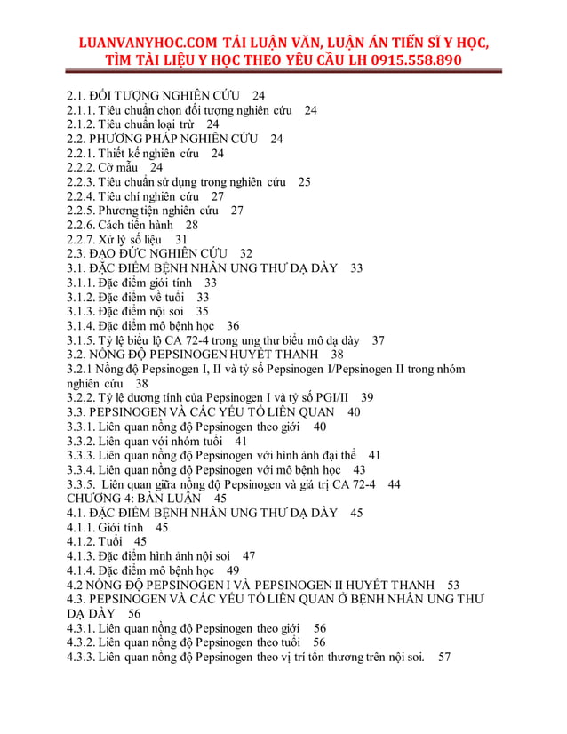 Nghien cuu nong do pepsinogen i, ii huyet thanh o benh nhan ung thu ...