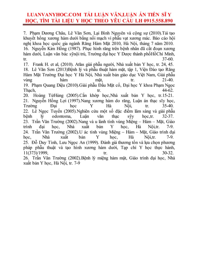 Nghien cuu phuc hinh ham khung cho cac benh nhan khuyet hong xuong ham duoi | PDF