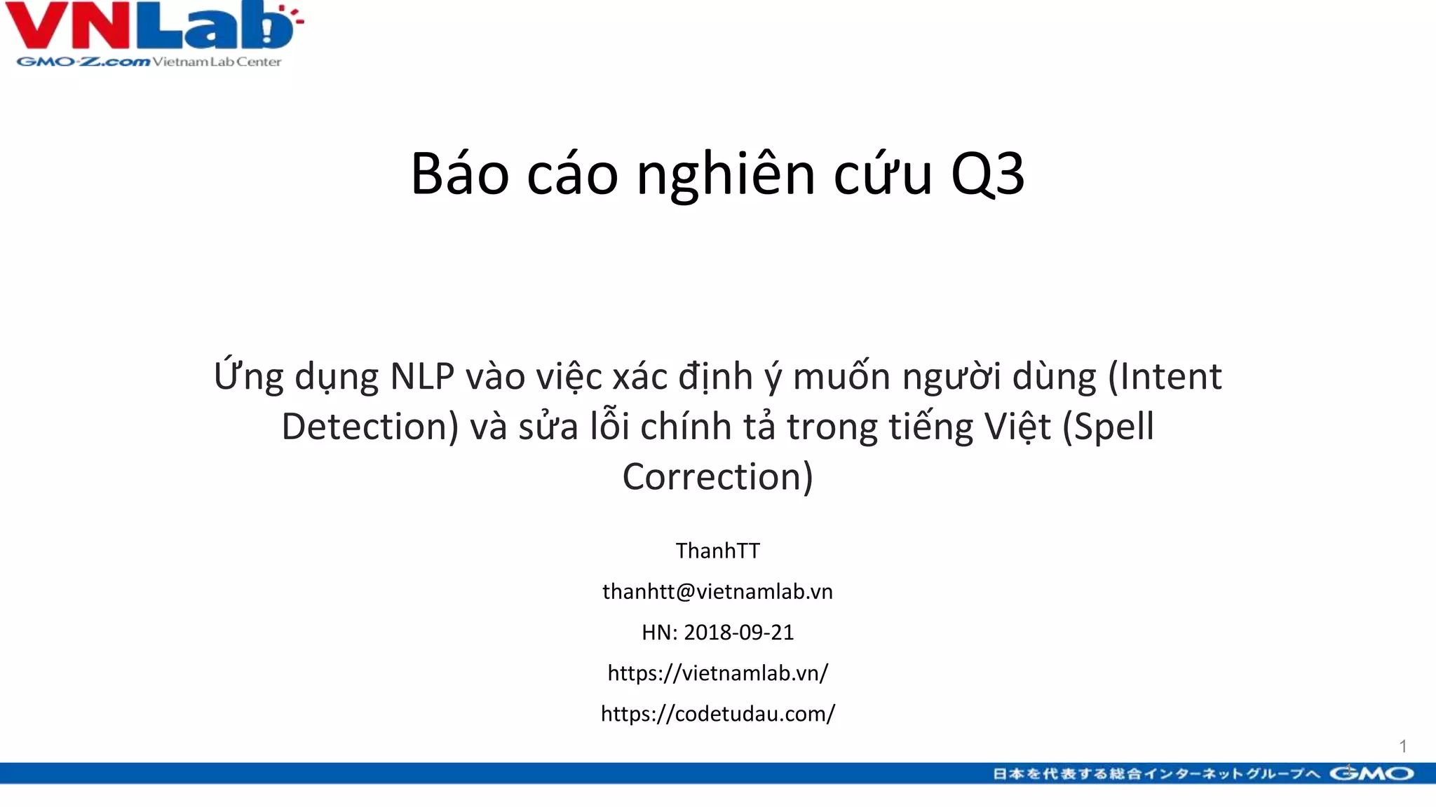Ứng dụng NLP vào việc xác định ý muốn người dùng (Intent Detection) và ...