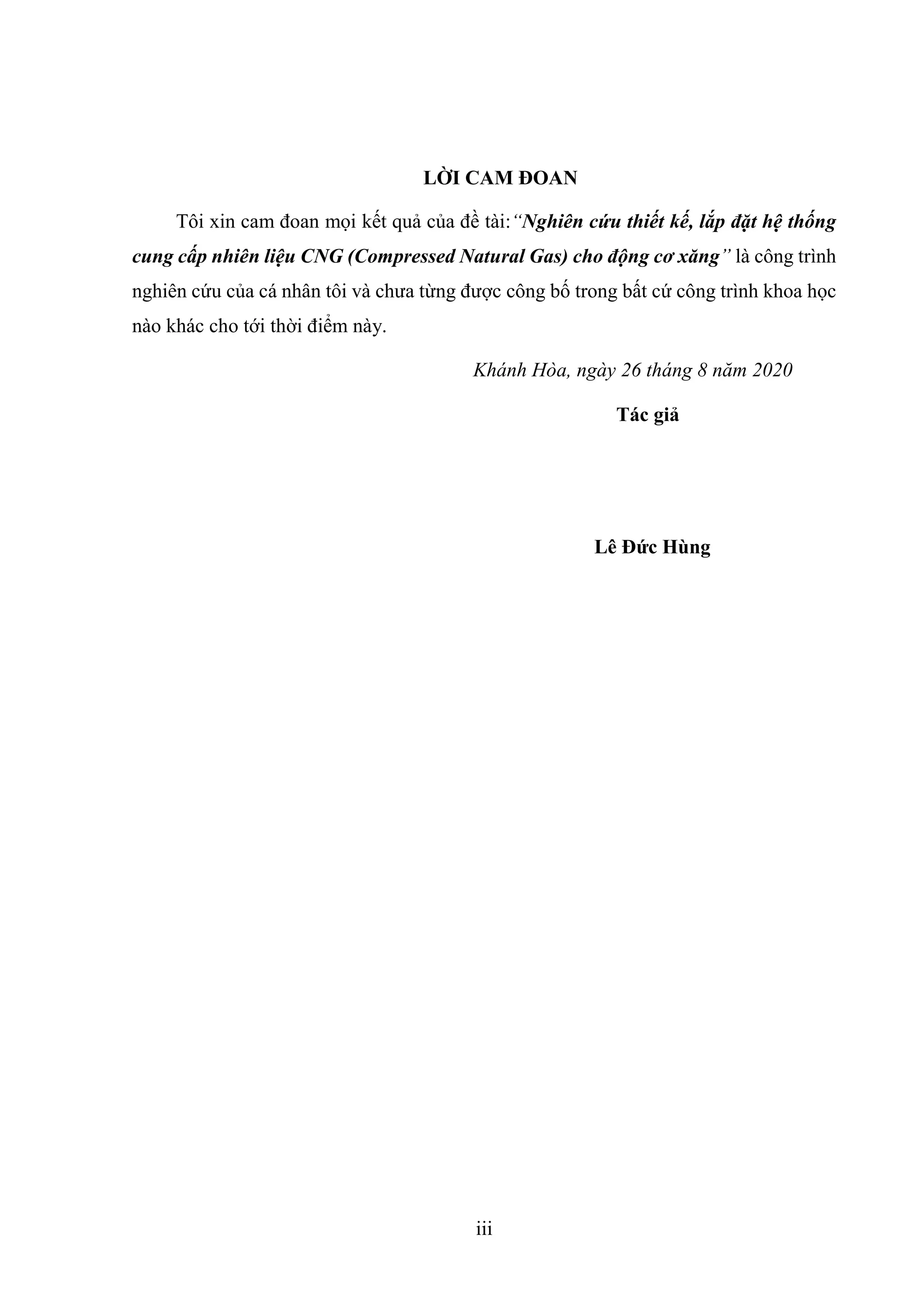 Nghien cuu thiet ke, lap dat he thong cung cap nhien lieu CNG (Compressed Natural Gas) cho dong ...