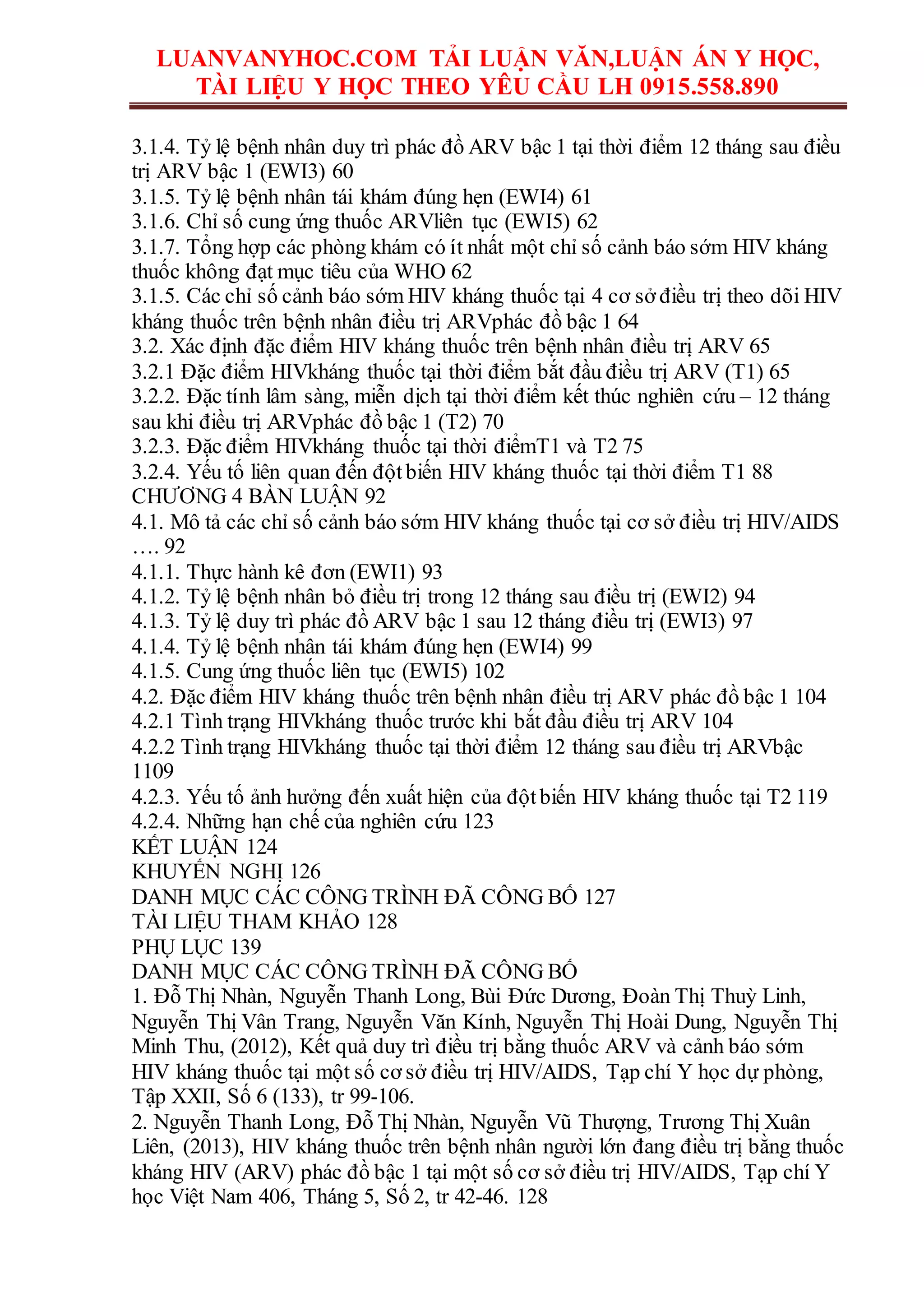 Nghien cuu tinh trang hiv khang thuoc tren benh nhan dang duoc quan ly dieu tri arv phac do bac ...