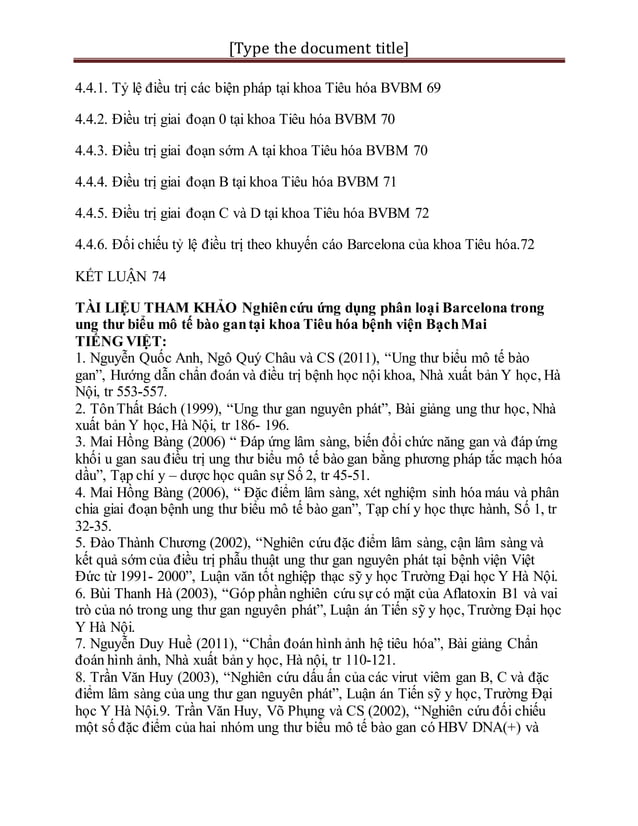 Nghien cuu ung dung phan loai barcelona trong ung thu bieu mo te bao gan | DOCX