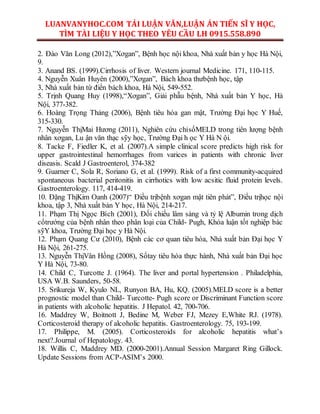 Nghien cuu ung dung thang diem abic va glasgow trong tien luong benh nhan xo gan child pugh c | DOCX