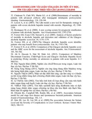 Nghien cuu ung dung thang diem abic va glasgow trong tien luong benh nhan xo gan child pugh c | DOCX