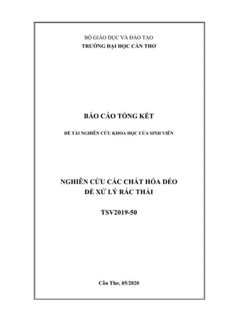 Nghiên cứu các chất hóa dẻo để xử lý rác thải.pdf