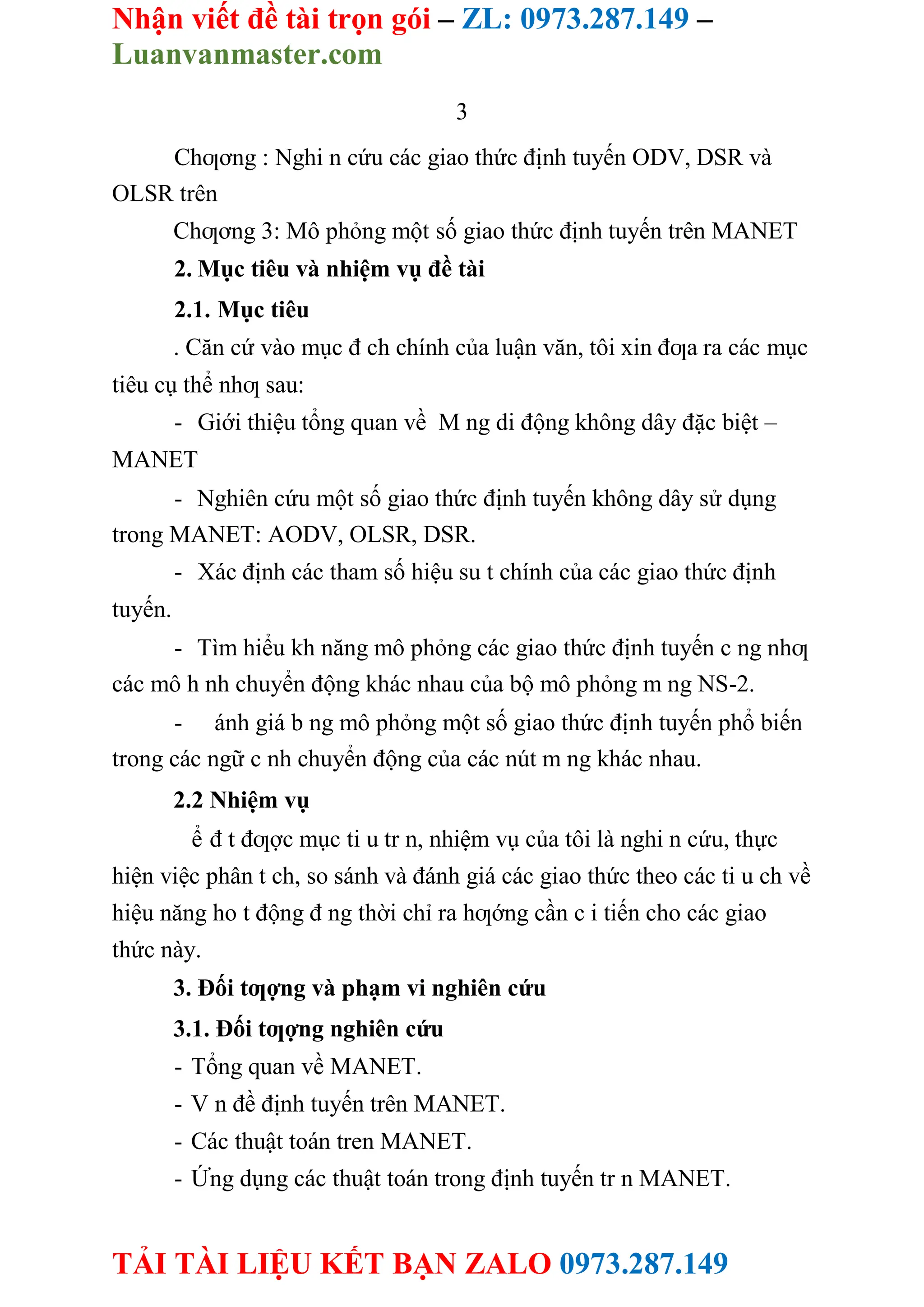 Nghiên Cứu Các Giao Thức Định Tuyến Aodv, Dsr Và Olsr Trong Hệ Thống Mạng Manet.doc