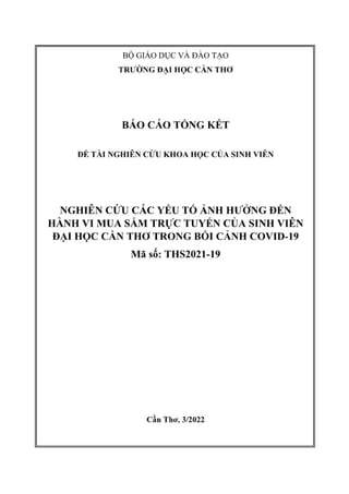 Nghiên cứu các yếu tố ảnh hưởng đến hành vi mua sắm trực tuyến của sinh ...