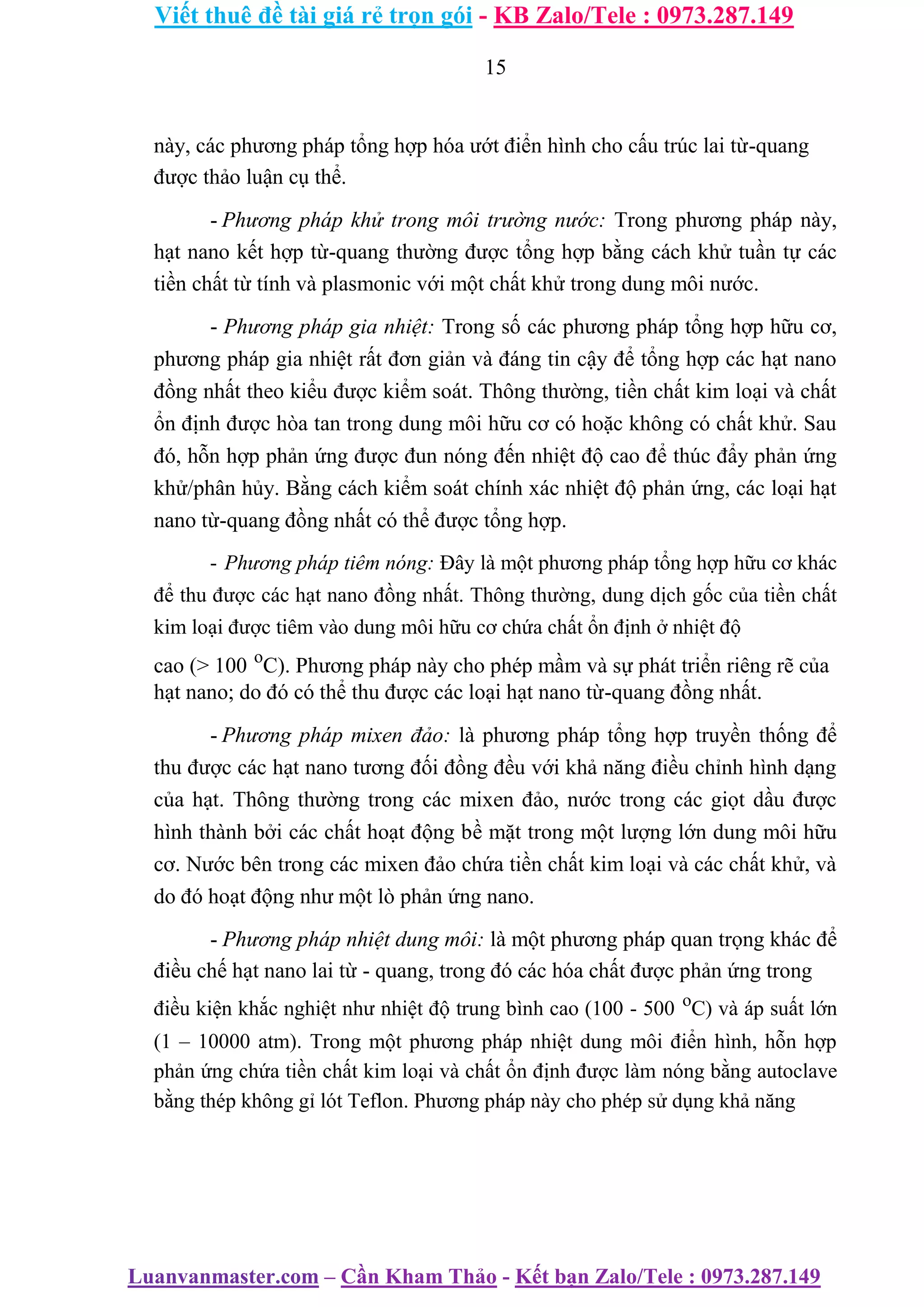 Nghiên cứu chế tạo và ứng dụng của hệ vật liệu lai nano trên cơ sở ...