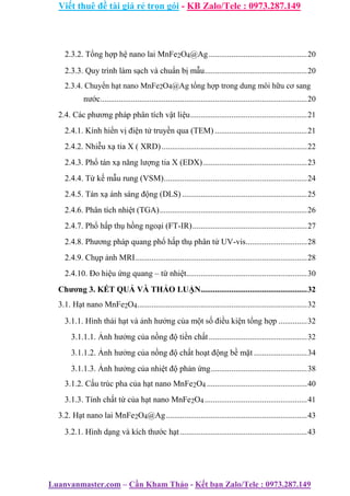 Nghiên cứu chế tạo và ứng dụng của hệ vật liệu lai nano trên cơ sở ...