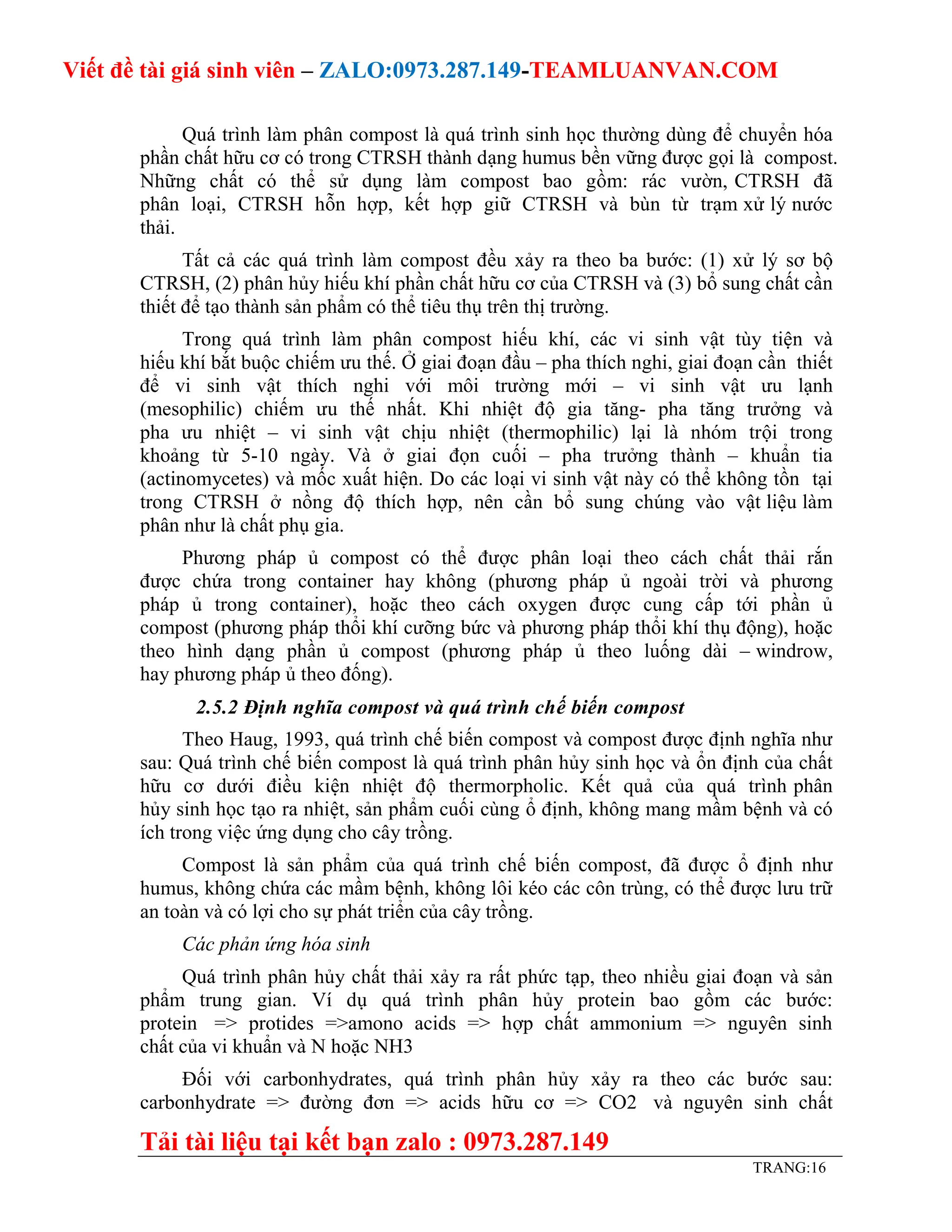 Nghiên cứu công nghệ sản xuất phân compost từ chất thải rắn sinh hoạt hữu cơ và đề xuất công ...