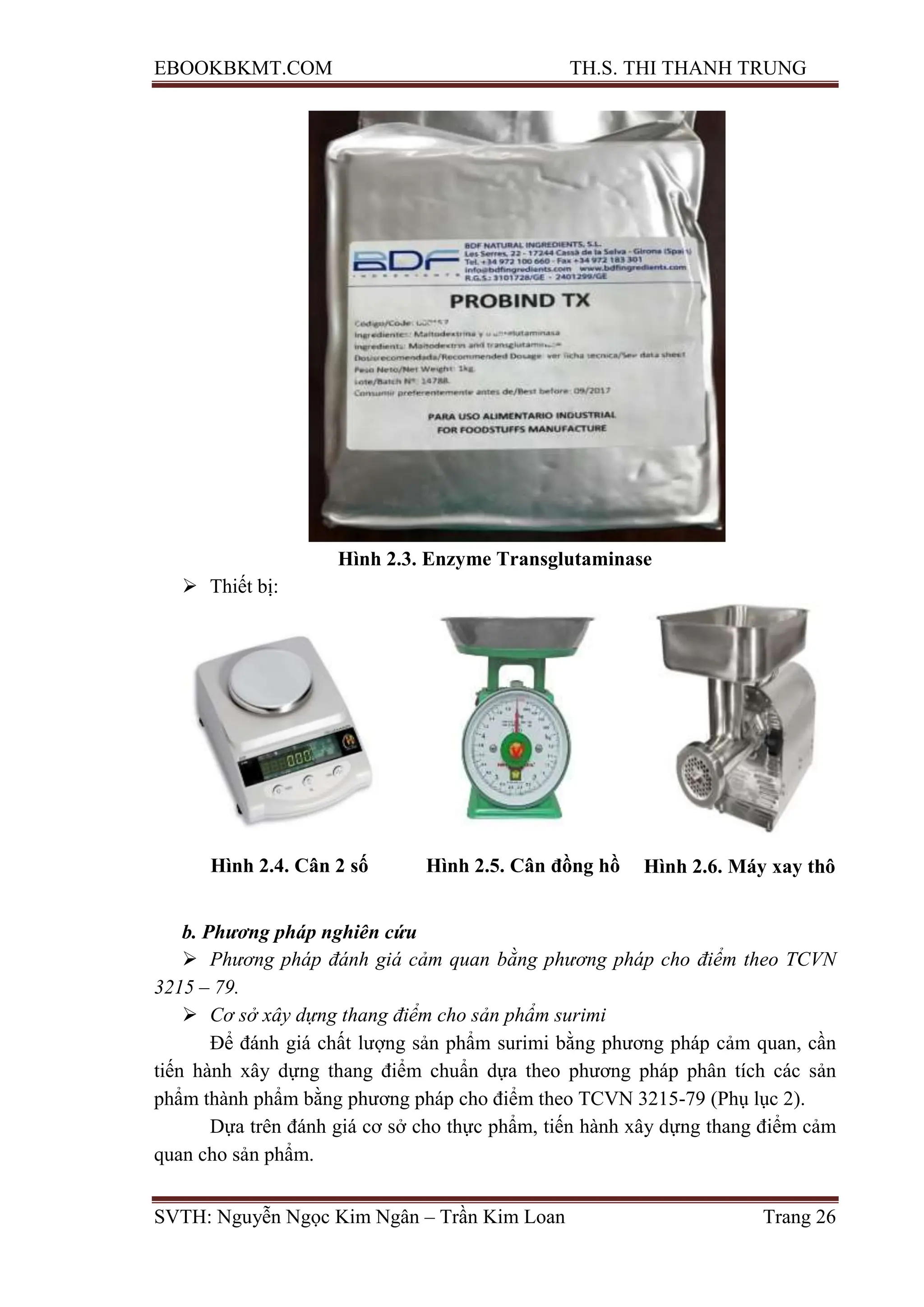 Nghiên cứu ứng dụng enzyme transglutaminase thương phẩm trong công nghệ ...