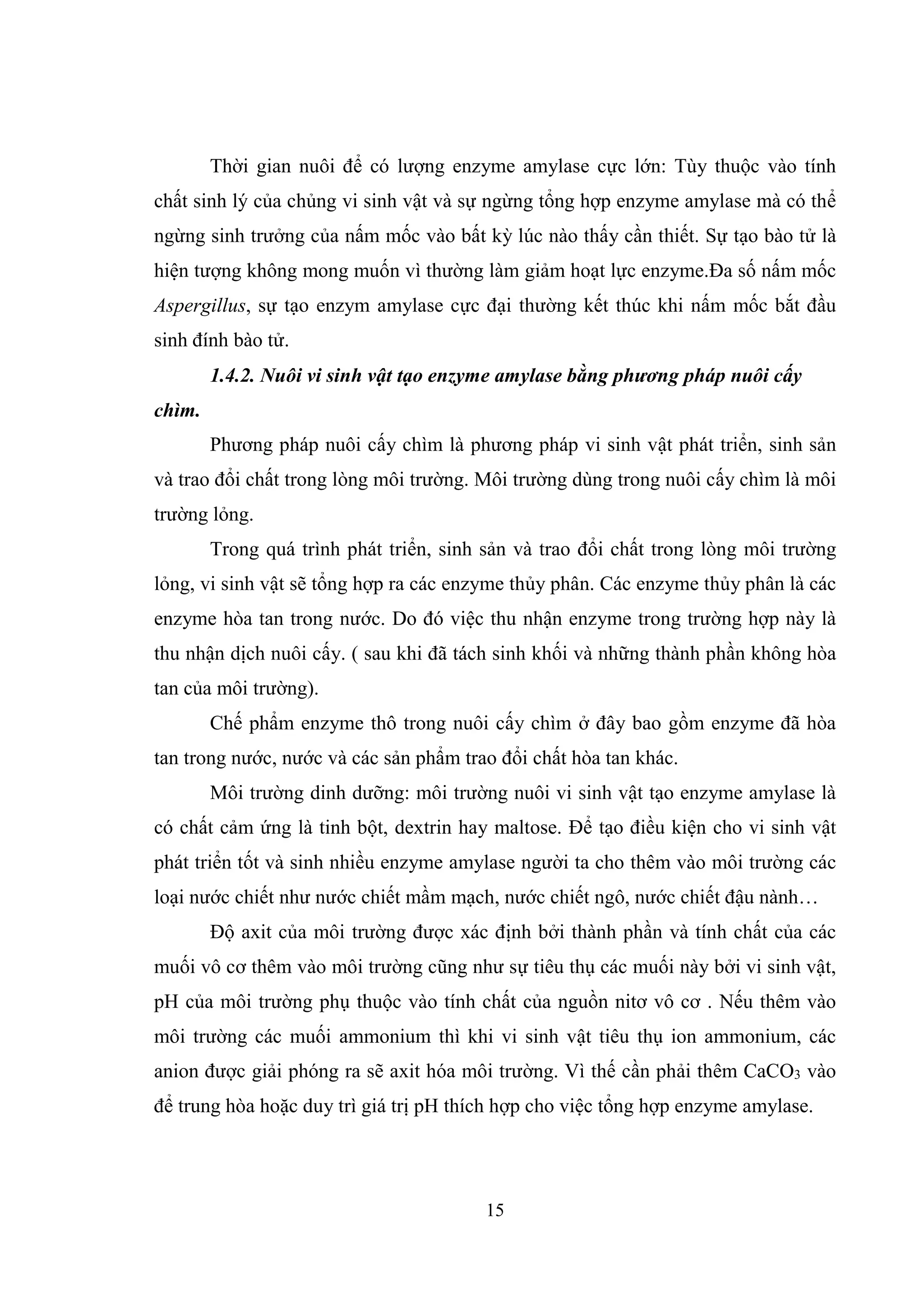 Nghiên cứu ứng dụng nấm mốc từ bánh men đề thu nhận enzym amylase | PDF