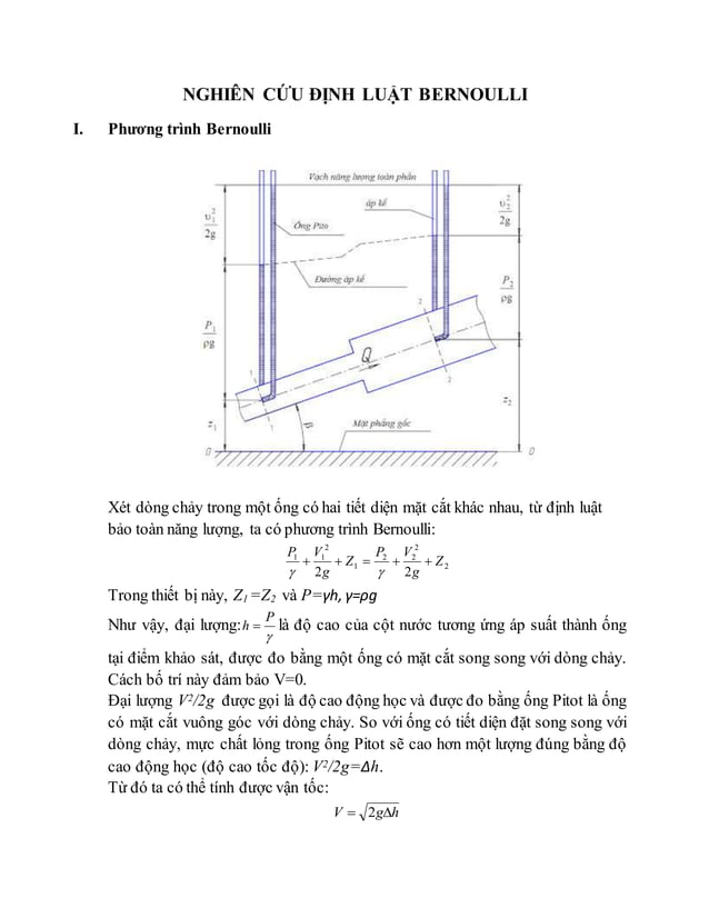 Nghiên cứu định luật bernoulli | PDF