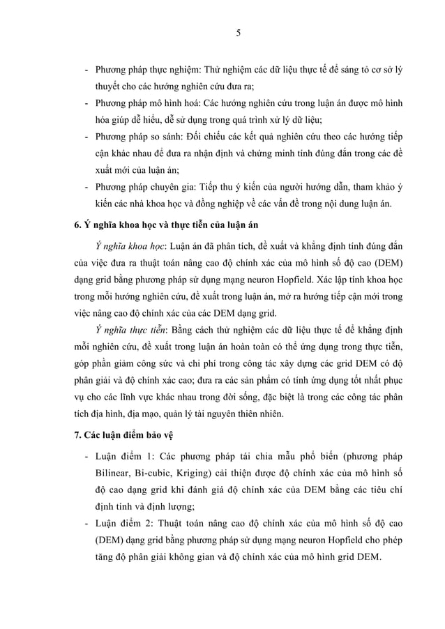 Nghiên cứu nâng cao độ chính xác của mô hình số độ cao dạng grid bằng mạng neuron hopfield | PDF