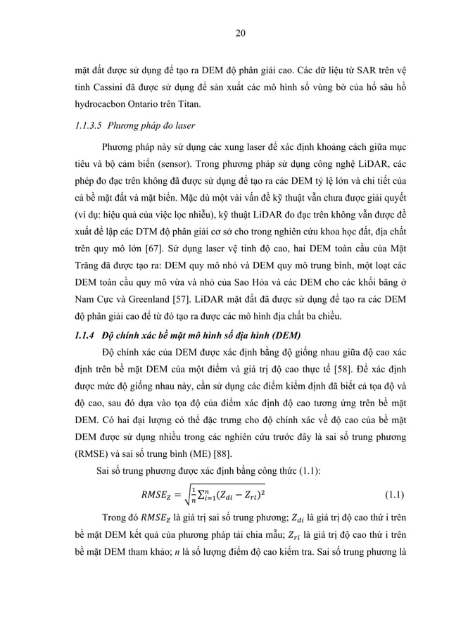 Nghiên cứu nâng cao độ chính xác của mô hình số độ cao dạng grid bằng mạng neuron hopfield | PDF