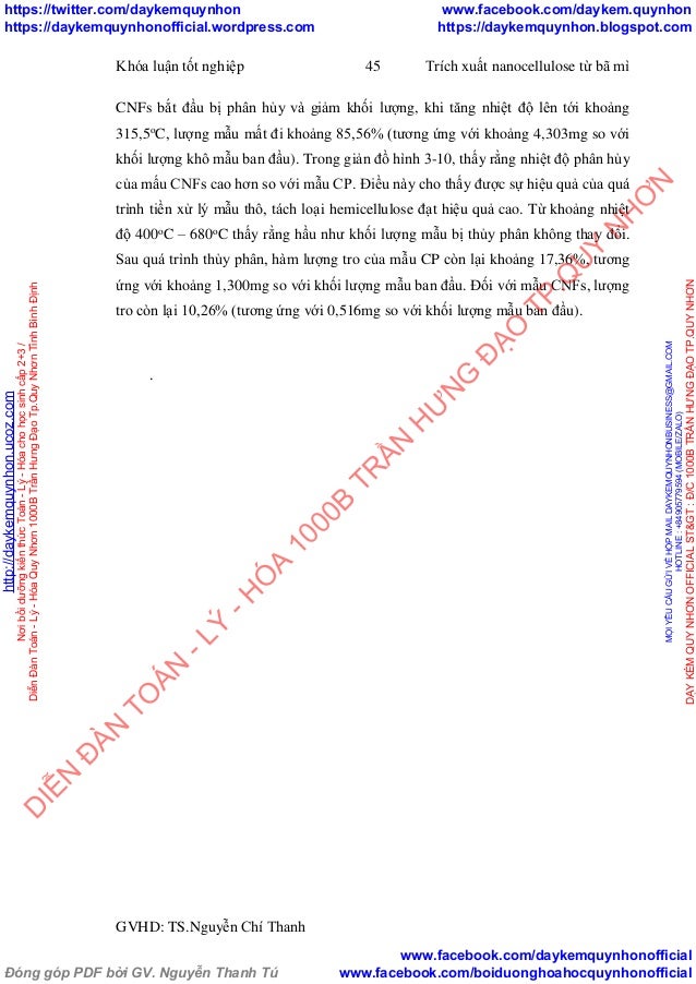 Nghiên cứu quy trình trích xuất sợi nanocellulose từ bã mì bằng phương pháp nitro oxidation và ...