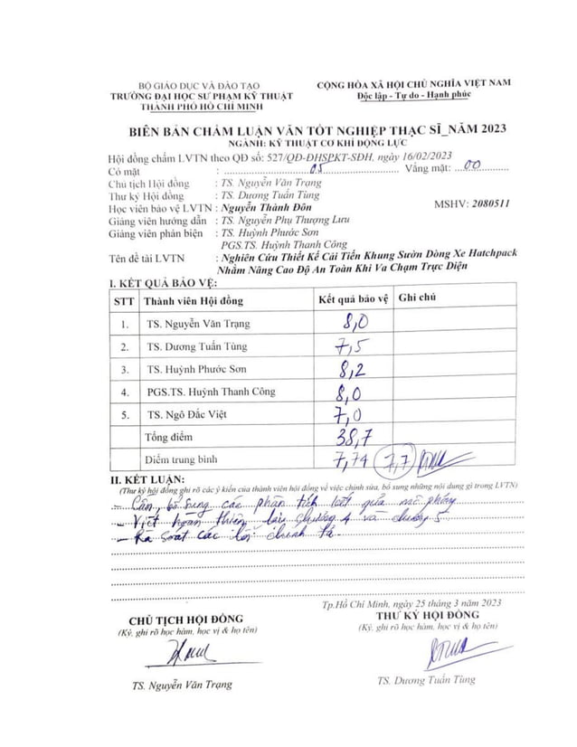 Nghiên cứu thiết kế cải tiến khung sườn dòng xe Hatchback nhằm nâng cao độ an toàn khi va chạm ...