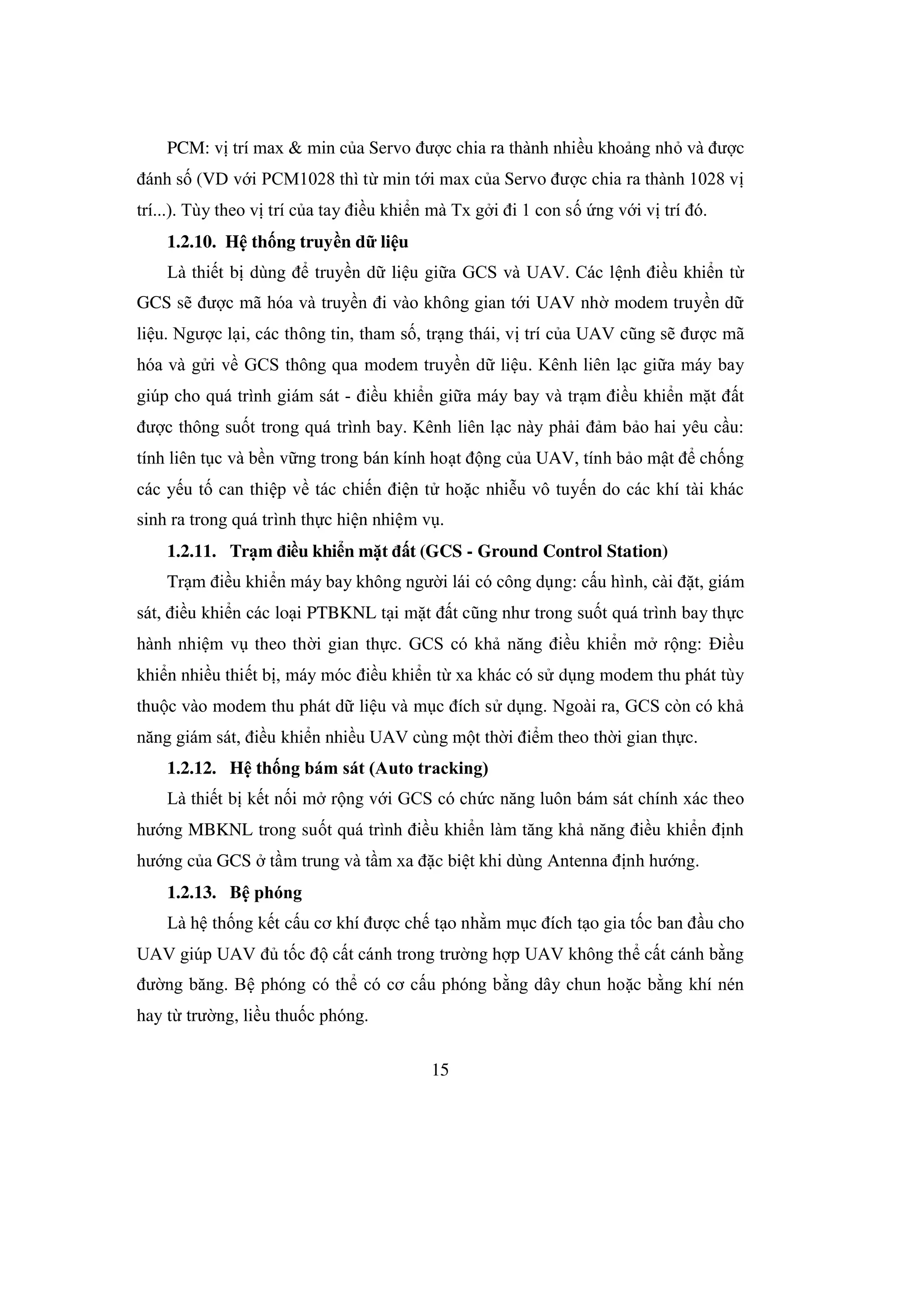 Nghiên cứu thiết kế hệ thống điều khiển trên thiết bị bay không người ...